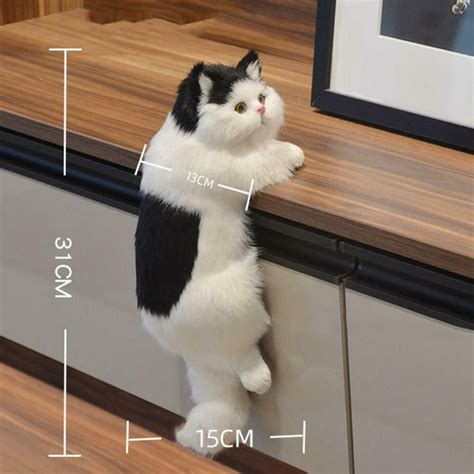 Badu Bg Сладка реалистична пухкава висяща симулация на котка Плюшена котка Кукла Фигурки на