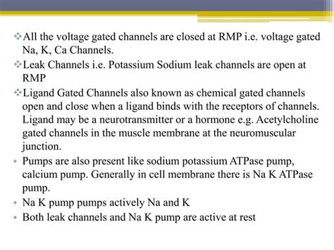Resting Membrane Potential The Guyton And Hall Physiology Pptx