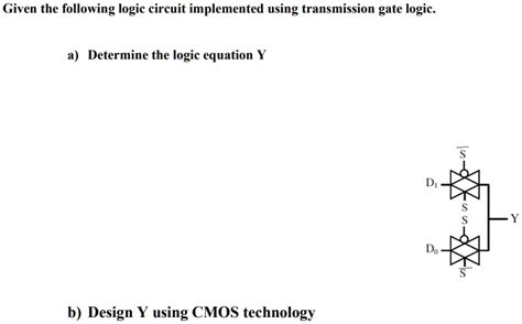 solved given the following logic circuit implemented using
