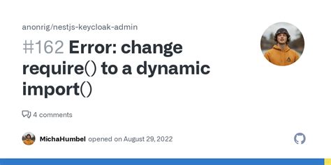 Error Change Require To A Dynamic Import Issue Anonrig Nestjs Keycloak Admin GitHub