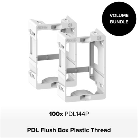 100 X Pdl144p Pdl Mounting Flush Box Plastic Thread