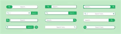 Premium Vector Search Bar Set Web Elements With Text Field And Search Button Search Navigator