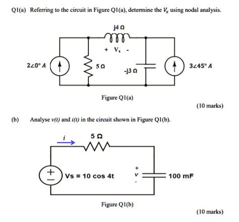 Qia Referring To The Circuit In Figure Qia Determine The Vx Using Nodal