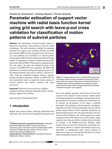 Pdf Parameter Estimation Of Support Vector Machine With Radial Basis