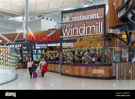 Neon Electric Signs The Windmill Wetherspoons Pub Stansted Airport