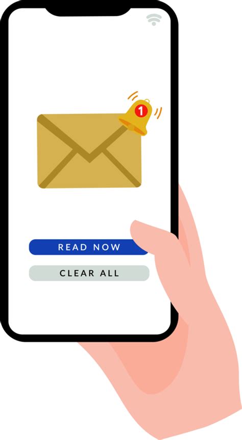 Icon Opens Message Notifications On The Smartphone 22130620 Png