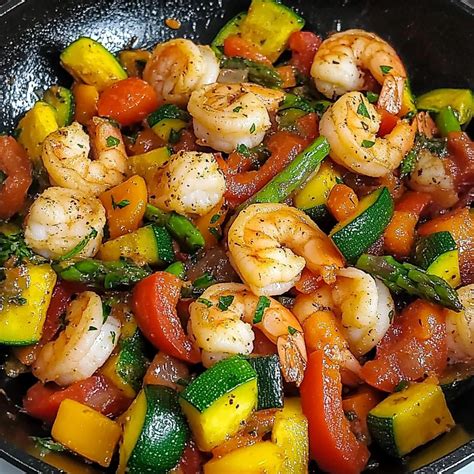 Shrimp And Vegetables Skillet 30 Minutes Easy Delicious