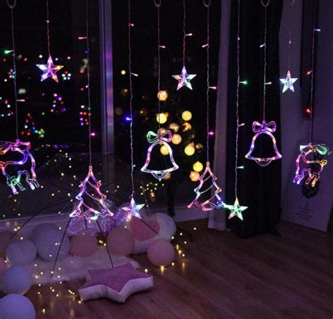 ᐉ Гірлянда штора світлодіодна Smartus 12 Pcs Light дзвіночок ялинка олень V3924 • Краща ціна в