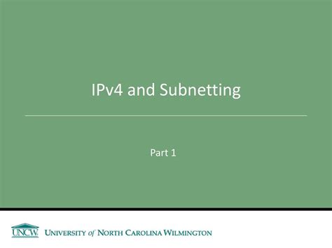 IPv And Subnetting Part Ppt Download