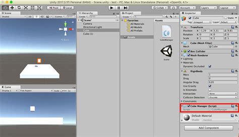 unity入門unity Dで衝突した時の当たり判定を行う もぎブログ