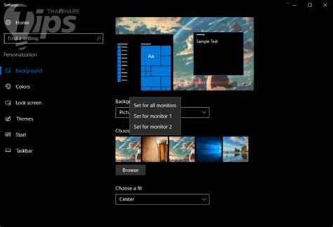 วิธีตั้งภาพ Wallpapers บน Windows 10 ให้แต่ละหน้าจอเป็นคนละภาพ หรือให้ภาพเชื่อมต่อกัน