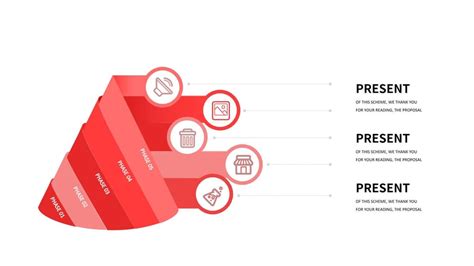 Red Cone With Icons And White Background Google Slide Theme And Powerpoint Template Slidedocs