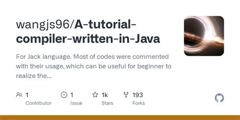 GitHub Wangjs A Tutorial Compiler Written In Java For Jack Language Most Of Codes Were