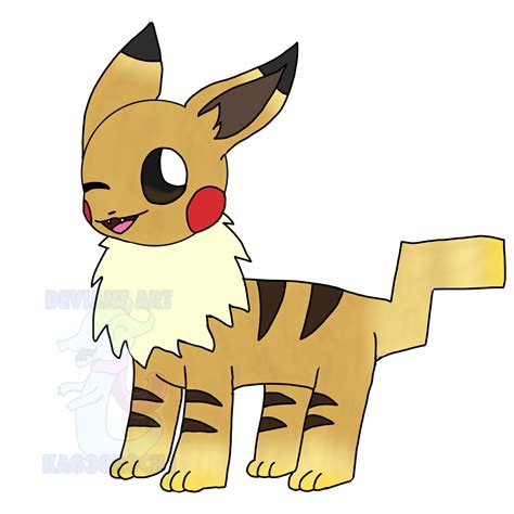 Pikachu Eevee Fusion By Kag30r0ch1 On Deviantart