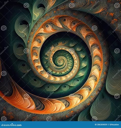 Fractal Fibonacci Background Stock Illustration Illustration Of