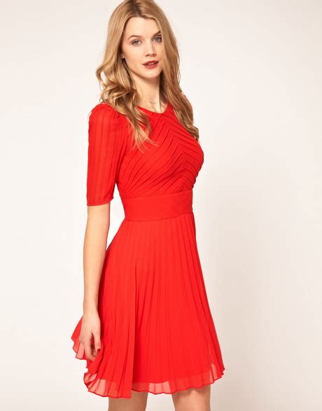Red Shift Dress