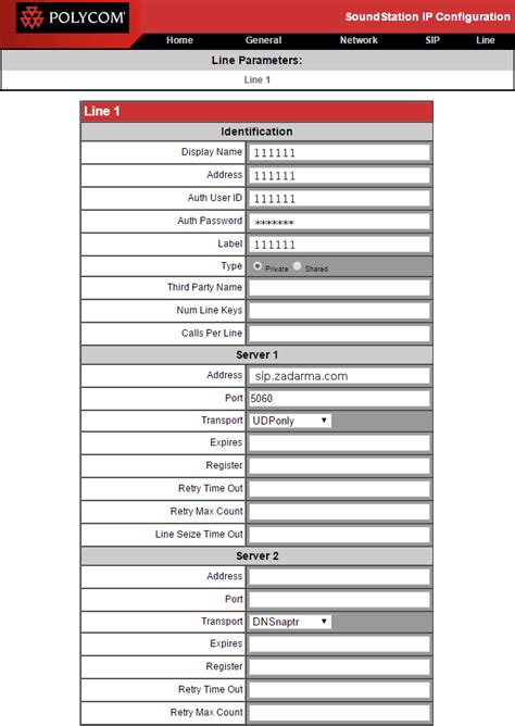 Polycom Setup Manual Zadarma
