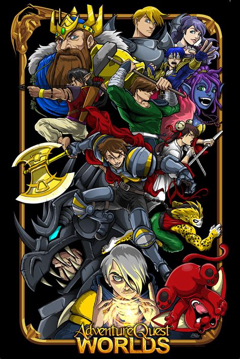 Adventure Quest Worlds Poster By Dovianax On Deviantart