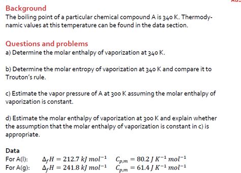 Solved BackgroundThe boiling point of a particular chemical | Chegg.com