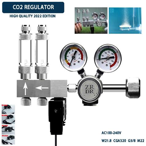 2022 Version Fish Tank DIYCO2 Regulator Solenoid Valve Bubble Counter CO2 Reaction Control