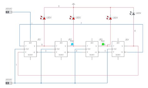 4bit Johnson Counter Synchronous Multisim Live