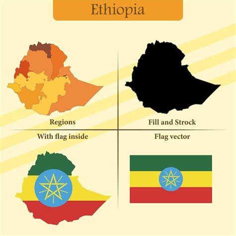 Premium Vector Vector Ethiopia Map Vector States And Lines And Full