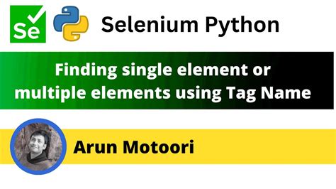 Finding Single Element Or Multiple Elements On Web Page Using Html Tag Name Selenium Python