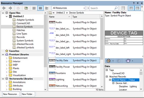 Data Visualization Of Device Symbols Connectcad Vectorworks Community Board