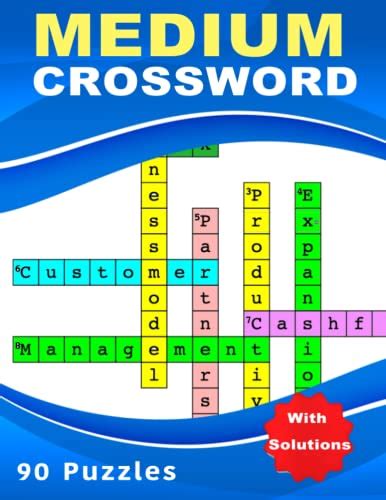 2023 Medium Crossword Puzzle Book For Adults Crossword Puzzle Books For Adults 2023 90 Large