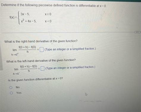 Solved Determine If The Following Piecewise Defined Function Chegg