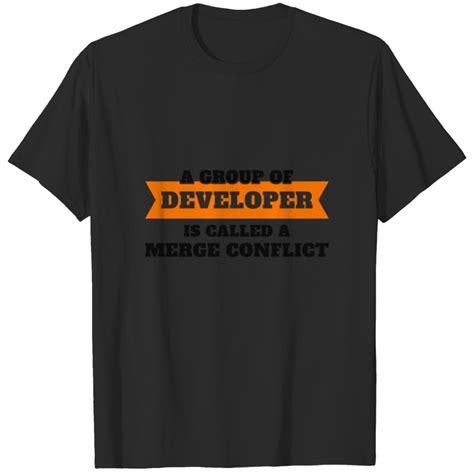 developer programmer merge conflict t shirt sold by braclark sku
