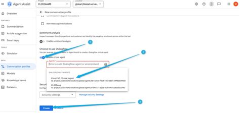 Configure Dialogflow Cx Virutal Agent Cisco
