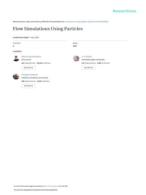 Flowsimulationsusingparticles Pdf Fluid Dynamics Computational