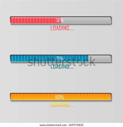 Vector Progress Loading Bar Stock Vector Royalty Free Shutterstock