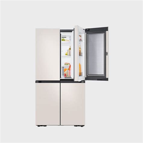 삼성 비스포크 냉장고 Rf84c926a4e 870리터 푸드쇼케이스 매트 크리미 베이지 전국무료 감도 깊은 취향 셀렉트샵 29cm
