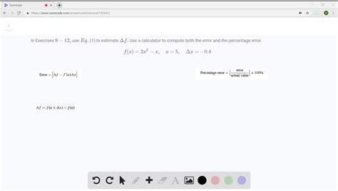 ⏩solved in exercises 9 12 use e q 1 to estimate Δf use a… numerade