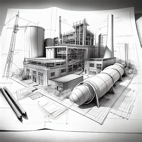 Premium Photo Architectural Drawings Made With Generative Ai