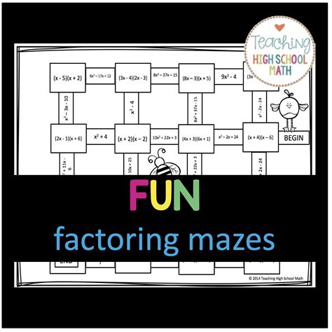 Factoring Trinomials And Multiplying Binomials Mazes Made By Teachers