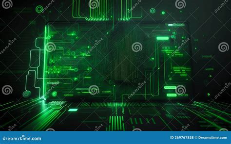 Digital Map With Matrix Code And Circuit Board Stock Illustration Illustration Of Reality