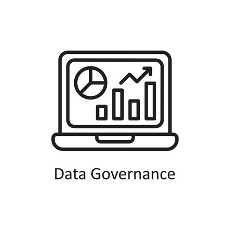 Data Governance Vector Outline Icon Design Illustration Business And Data Management Symbol On