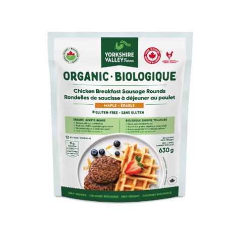 Organic Chicken And Maple Breakfast Sausage Rounds Yorkshire Valley Farms