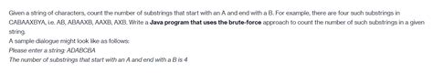 Solved Given A String Of Characters Count The Number Of