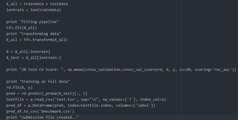 A User Is Running A Logistic Regression With A Tf Idf Being Ran On A Text Column How Can He