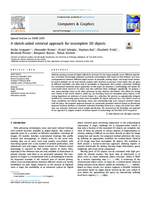 Pdf A Sketch Aided Retrieval Approach For Incomplete 3d Objects