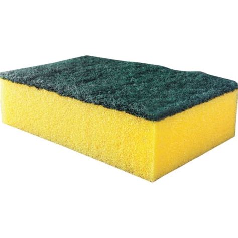 Cleenol Scourer Foam Back 10 Pack 140 X 90 X 350mm Greenyellow