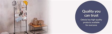 Odoxia 1 Pack Grid Wall Black Metal Display Rack With Wheels Display Racks For