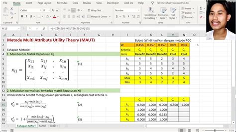 Metode Maut Multi Attribute Utility Theory Youtube