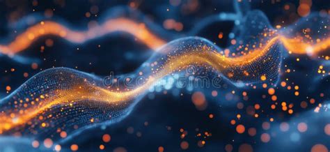 abstract digital wave pattern with glowing particles and vibrant colors