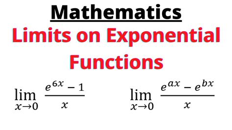 Limit Of Exponential Function Worksheet