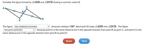 Consider The Figure Formed By AEB And DCB Sharing A Common Vertex B The Figure Has Rotational